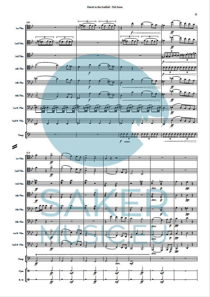 Berlioz March to the Scaffold for trombone ensemble